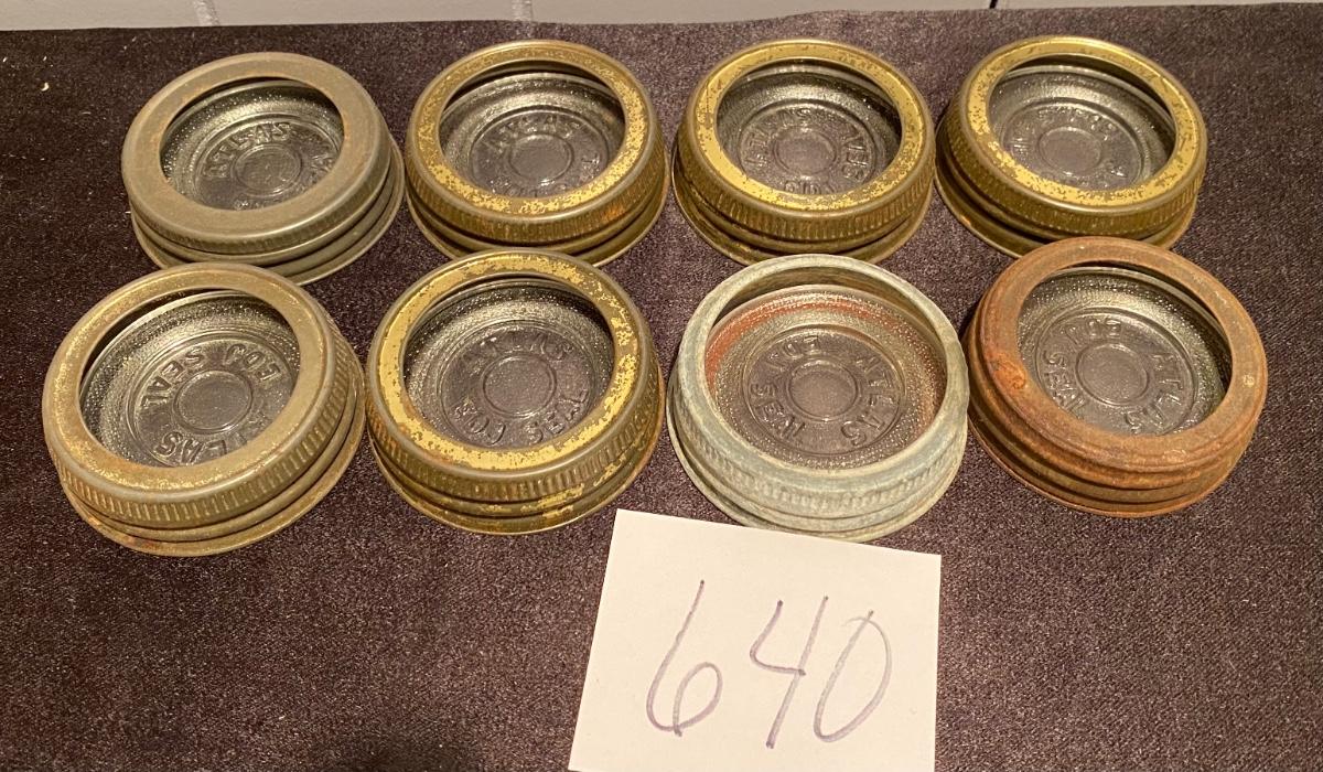 Vintage Atlas Glass Jar Lids | EstateSales.org