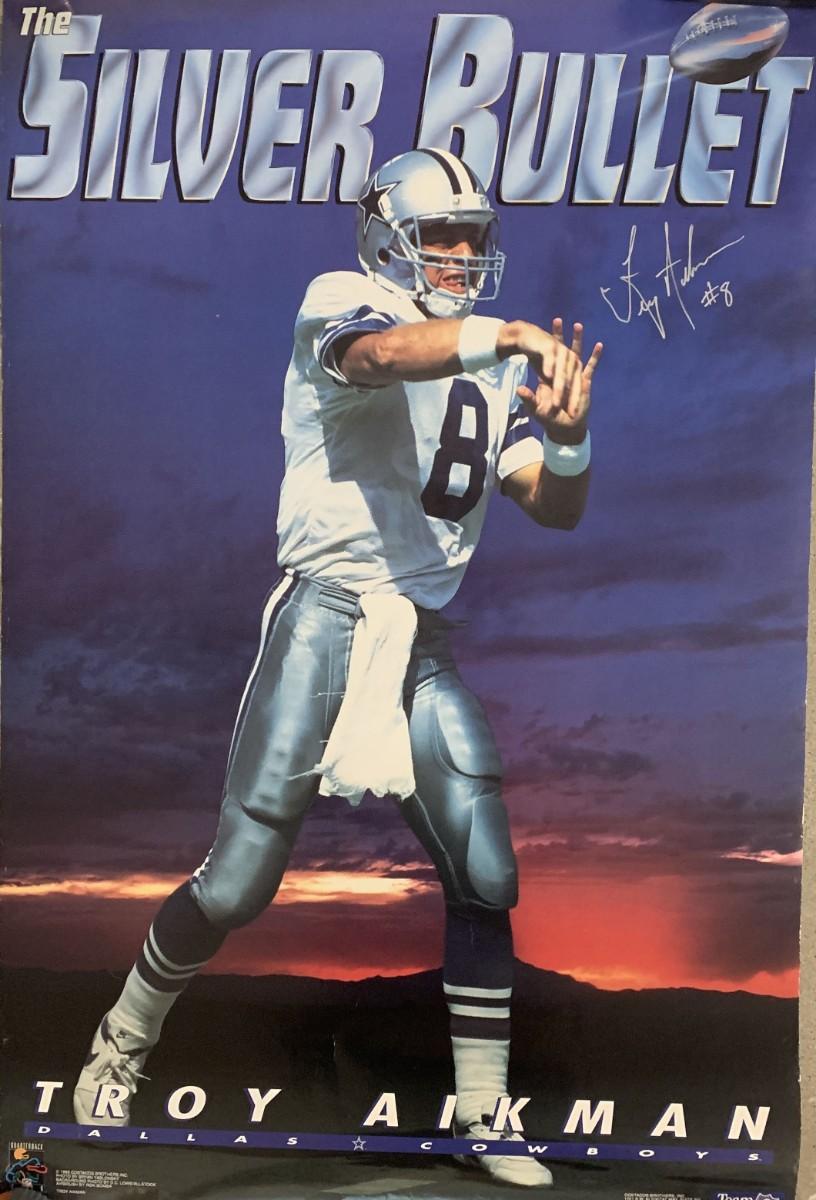 Troy Aikman signed poster. | EstateSales.org