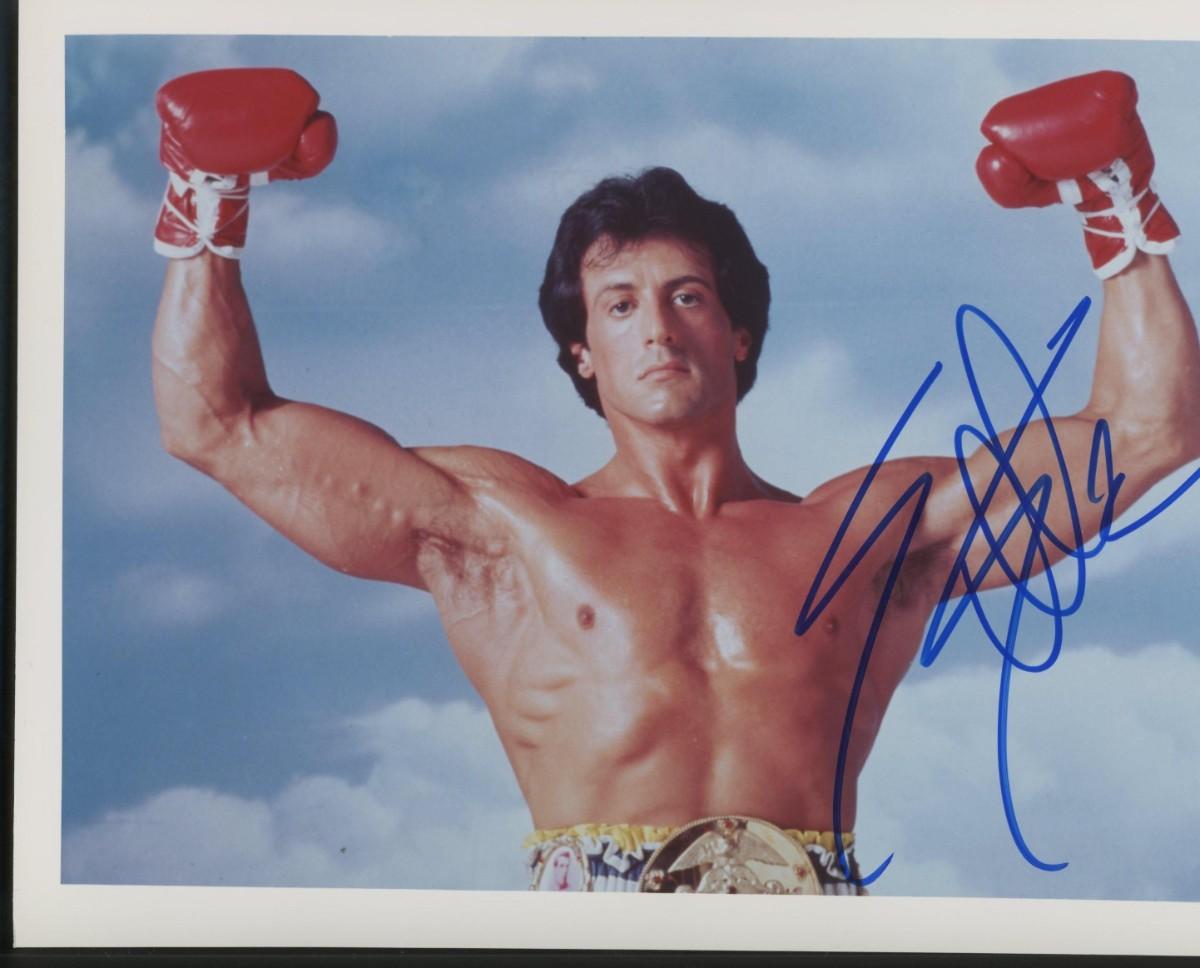 Sylvester Stallone signed "Rocky III" movie photo | EstateSales.org