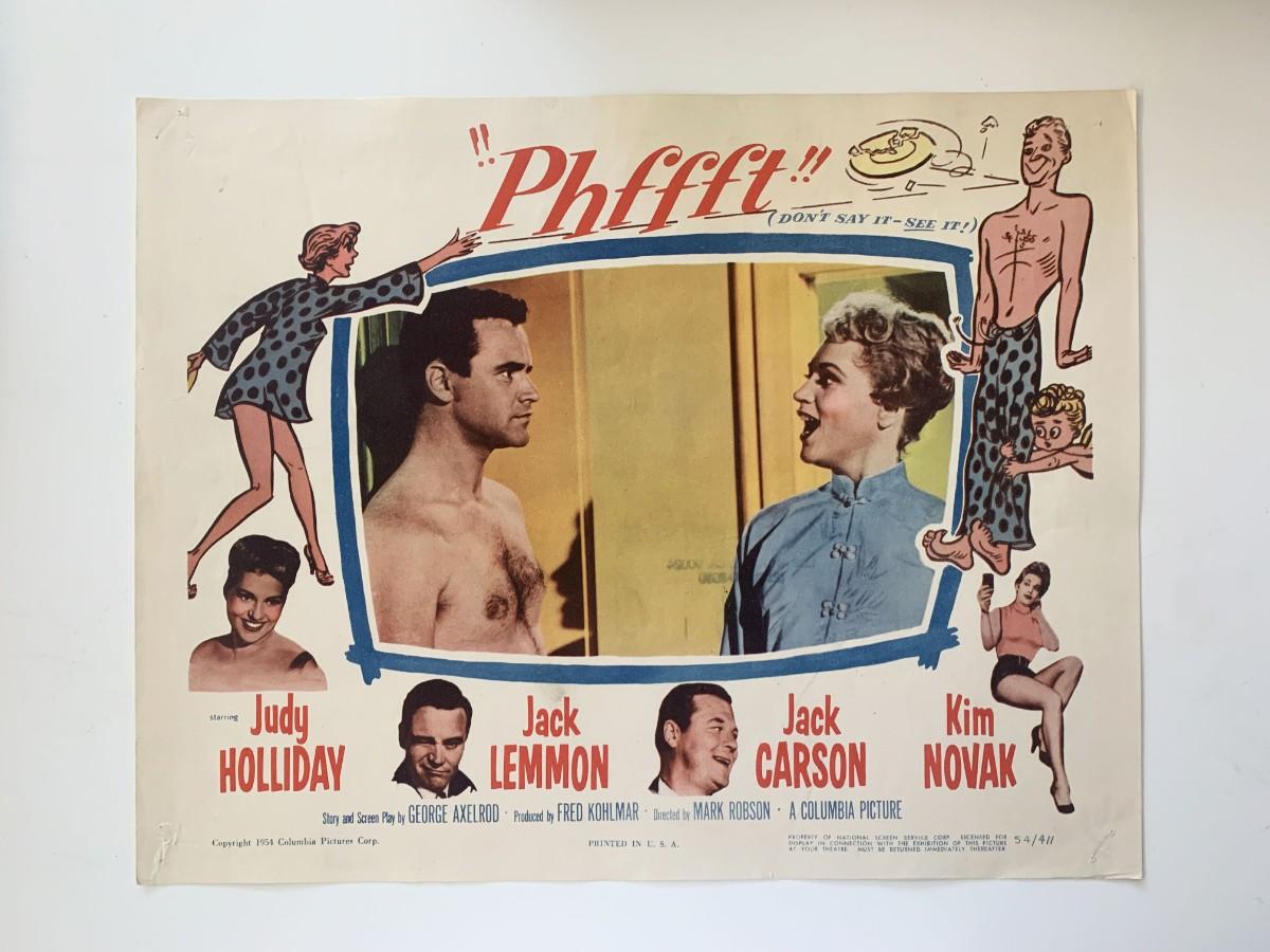 Phffft original 1954 vintage lobby card on heavy card stock. 11x14 ...