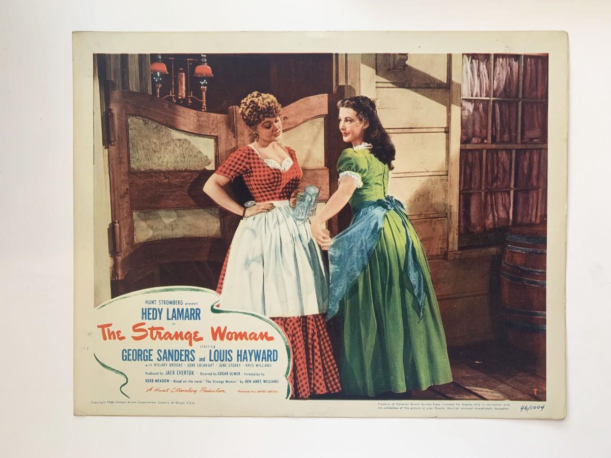 The Strange Woman original 1946 vintage lobby card on heavy card stock ...