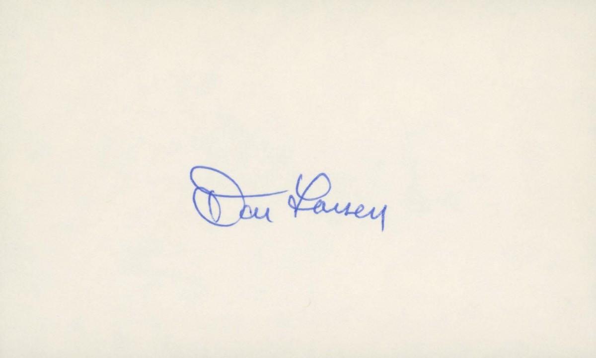 Don Larsen original signature | EstateSales.org