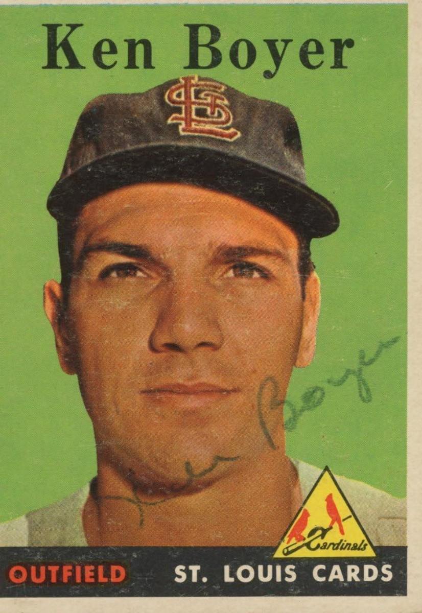 Ken Boyer signed baseball card | EstateSales.org