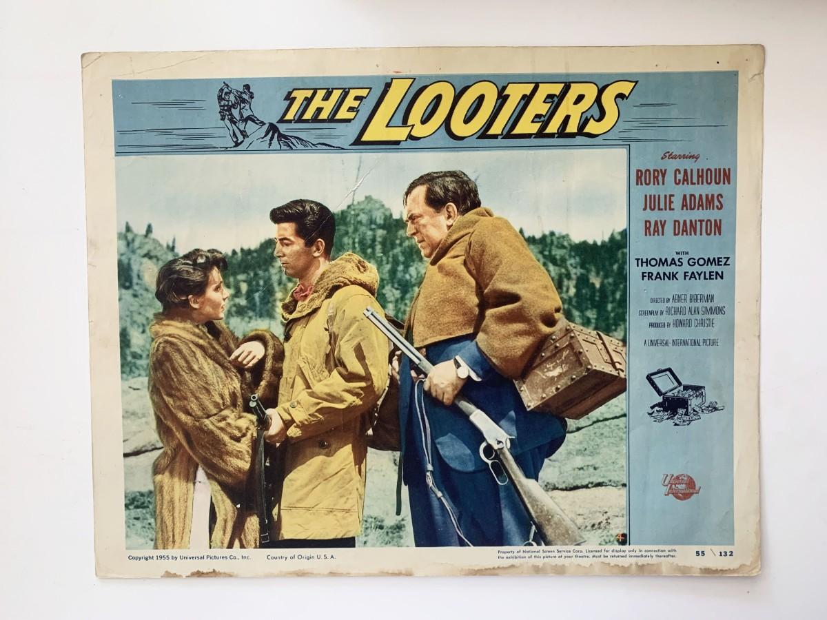 The Looters original 1955 vintage lobby card on heavy card stock. 11x14 ...