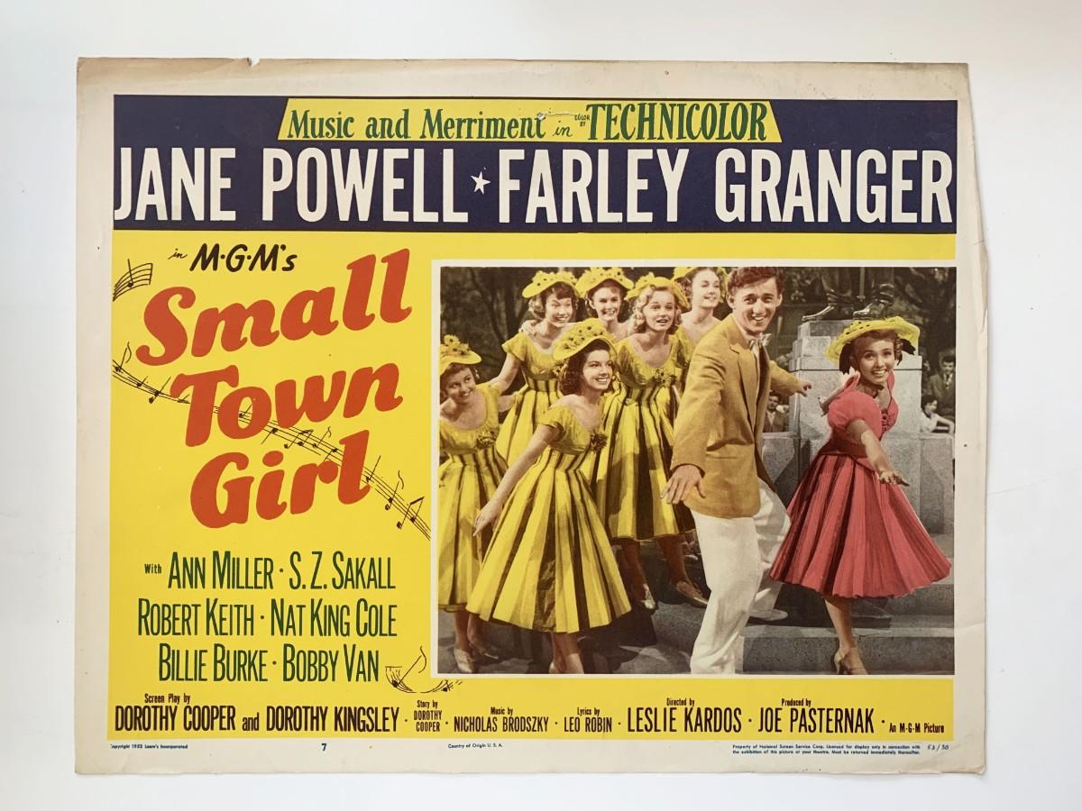 Small Town Girl original 1953 vintage lobby card on heavy card stock ...