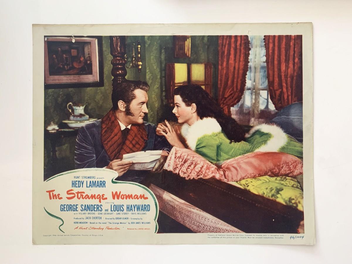 The Strange Woman original 1946 vintage lobby card on heavy card stock ...
