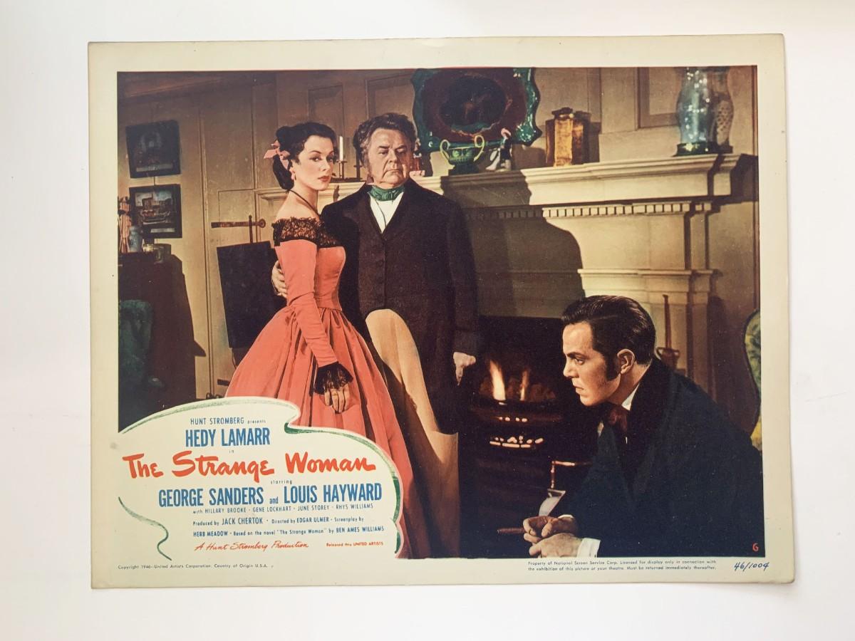 The Strange Woman original 1946 vintage lobby card on heavy card stock ...