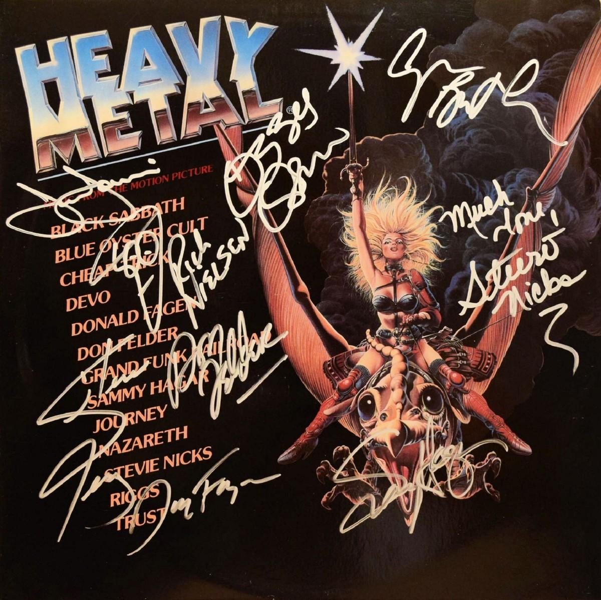 Band Signed Heavy Metal the movie album | EstateSales.org