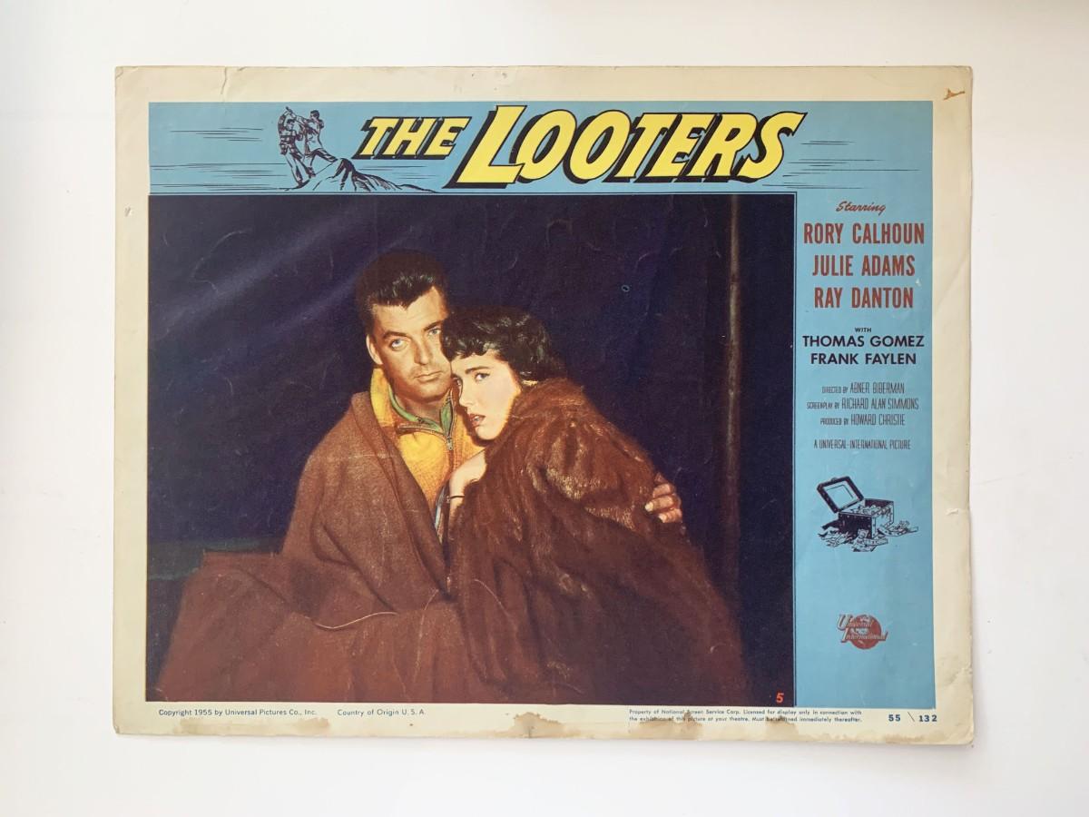 The Looters original 1955 vintage lobby card on heavy card stock. 11x14 ...