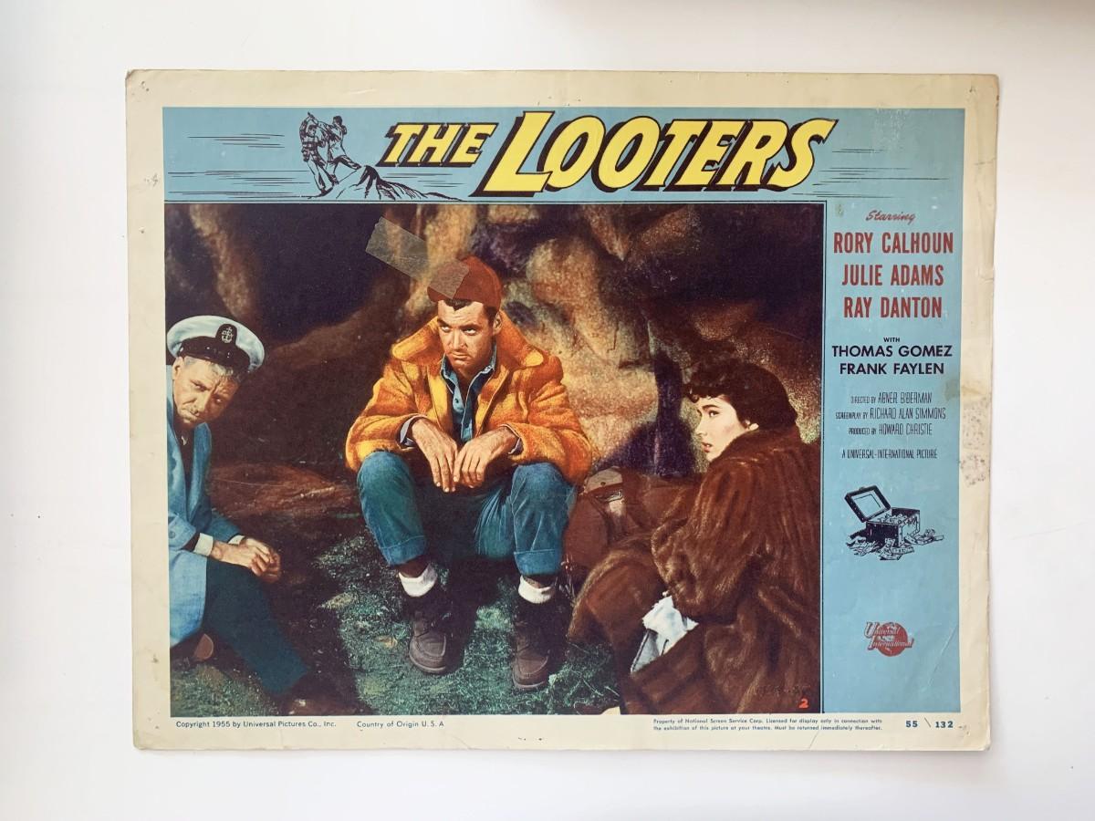The Looters original 1955 vintage lobby card on heavy card stock. 11x14 ...