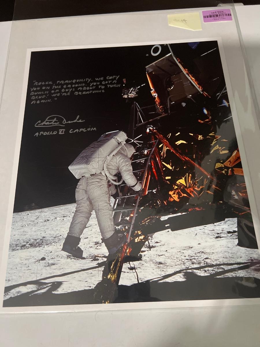 Apollo 11 moon landing signed print | EstateSales.org