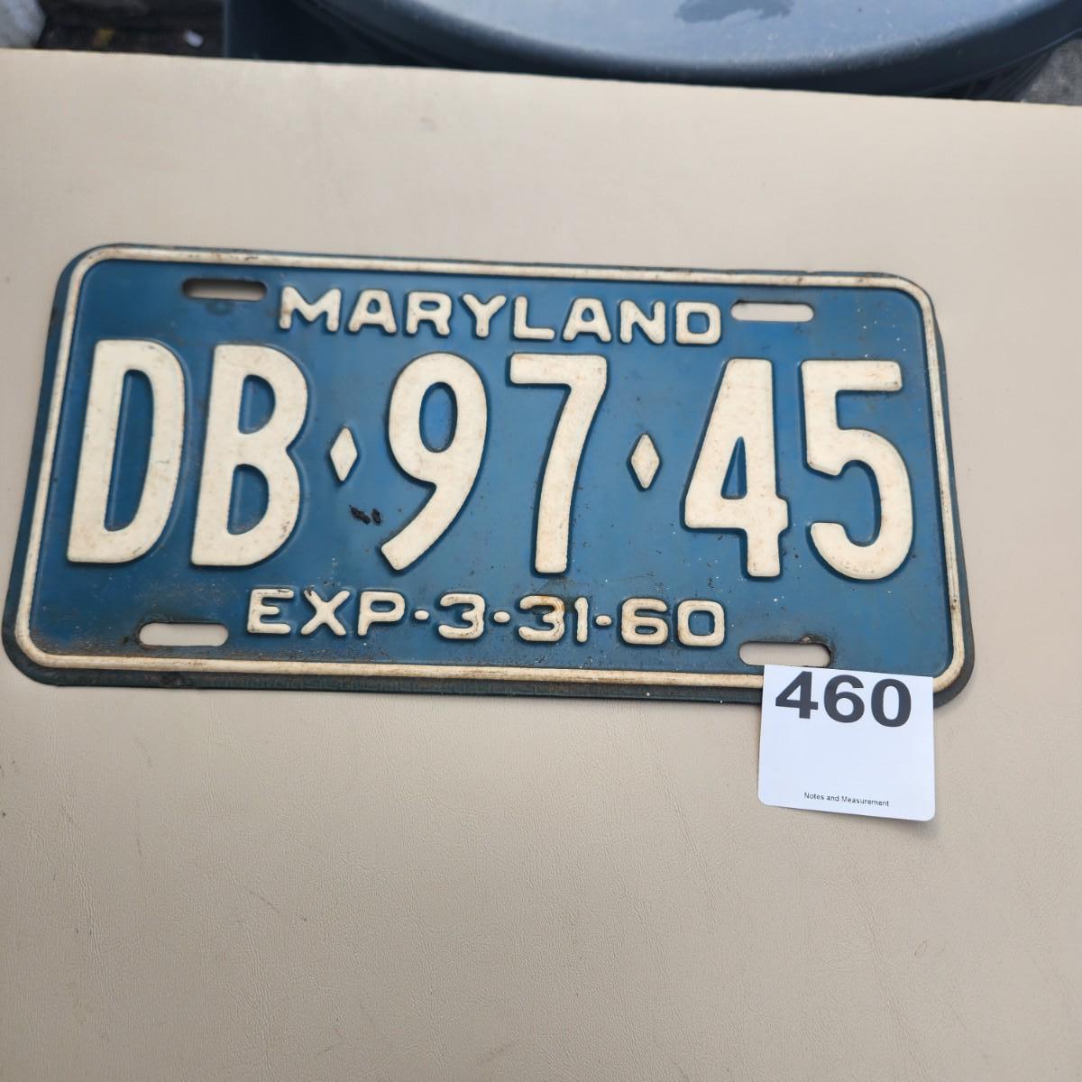 Maryland License Plate 19 | EstateSales.org