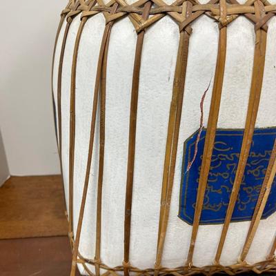 Large Vintage Asian Thai Rice Container Barrel Cask Basket ...