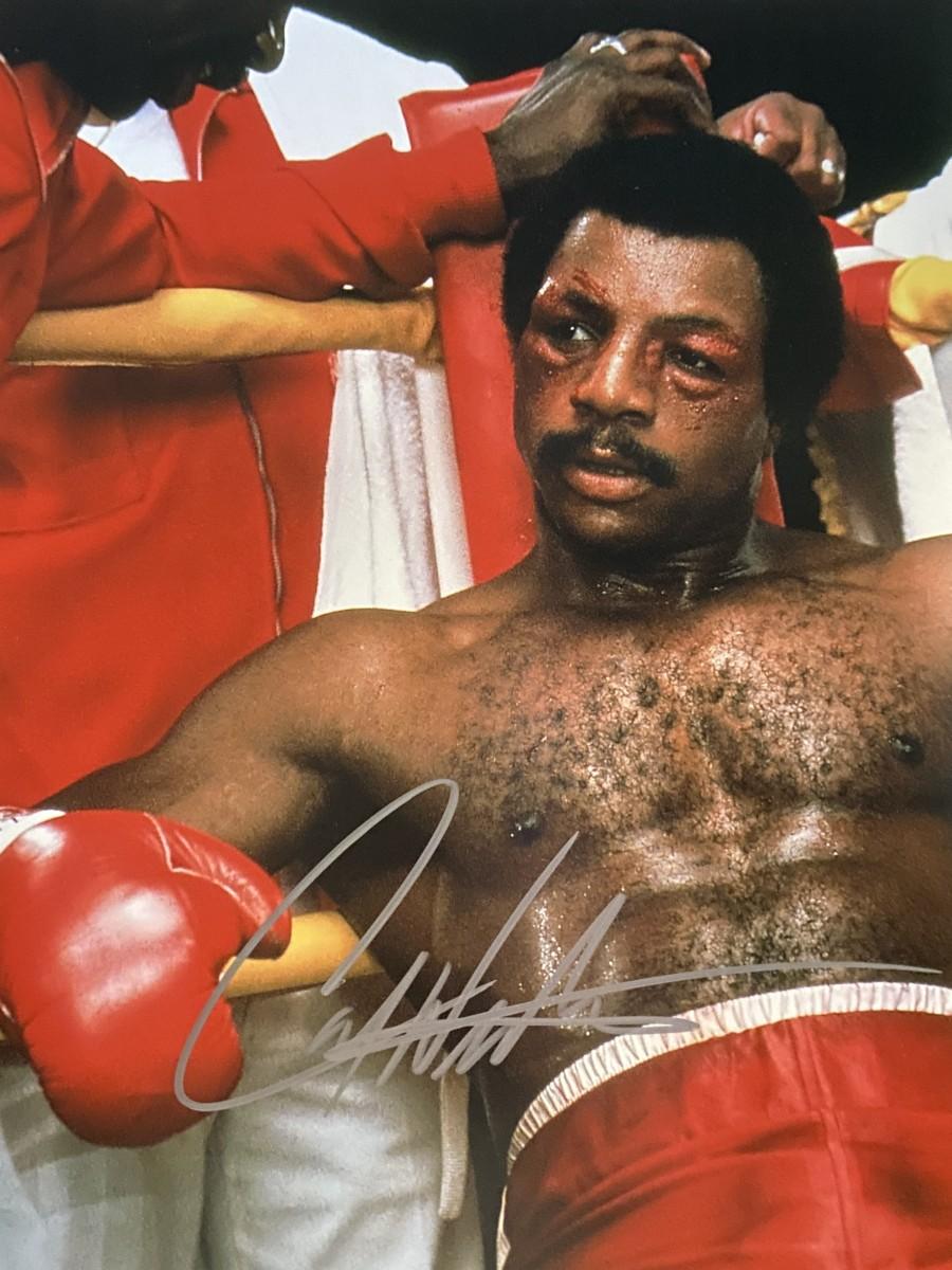 Rocky Carl Weathers signed movie photo | EstateSales.org