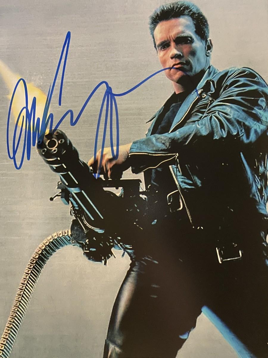 The Terminator Arnold Schwarzenegger signed movie photo | EstateSales.org