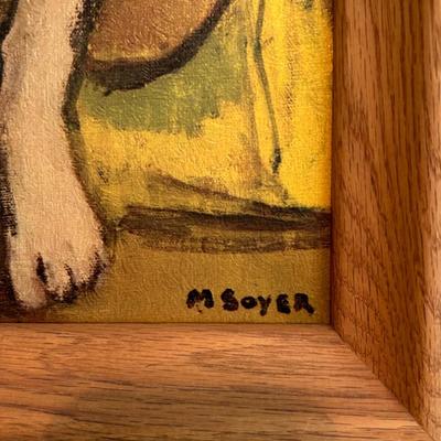 Vintage Moses Soyer Framed Painting Dancers at Rest Lithograph Print ...