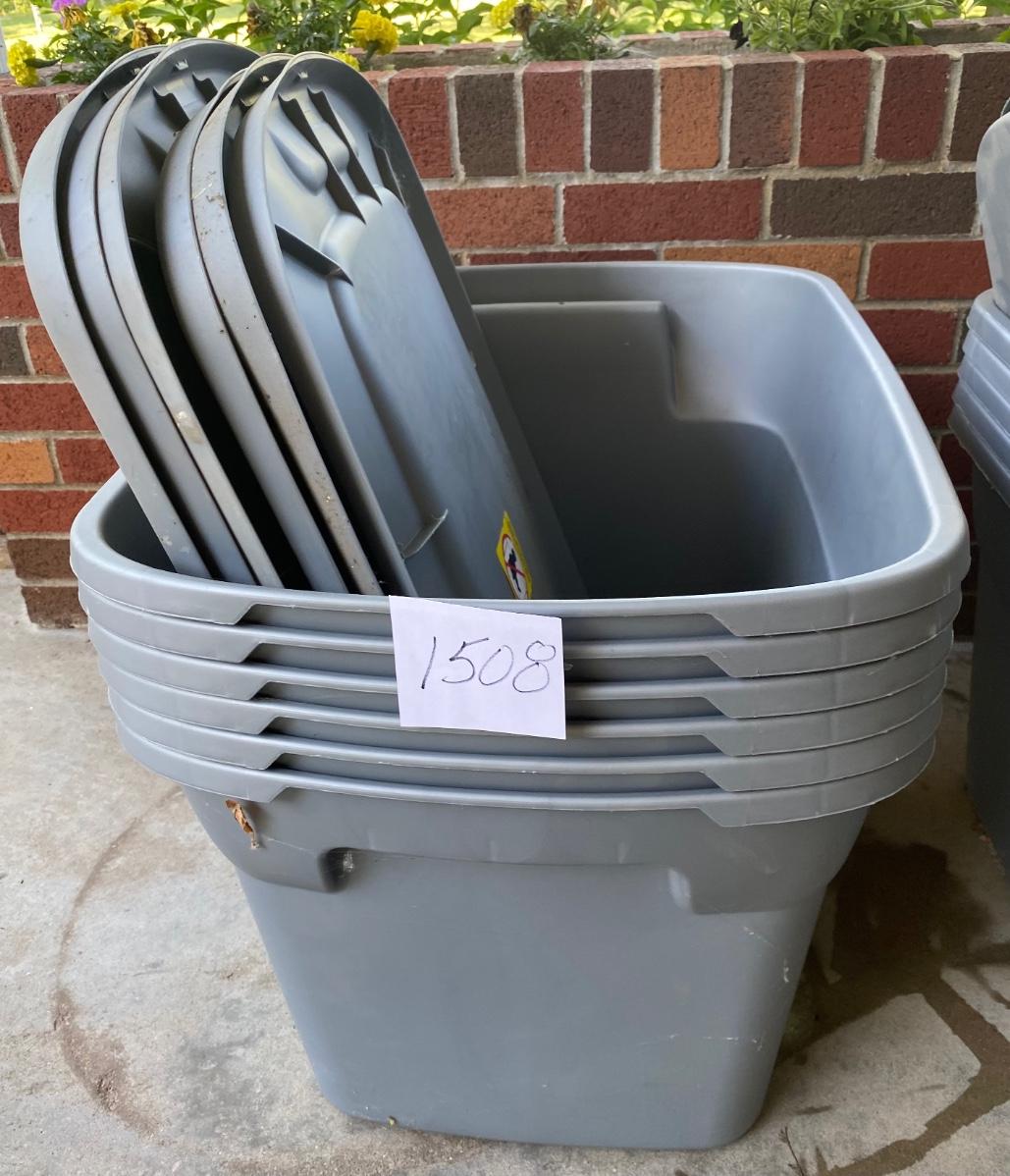 6 Totes with Lids | EstateSales.org