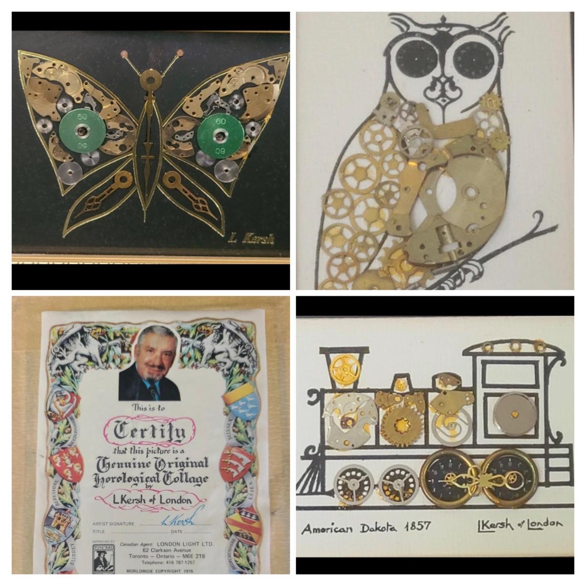 LOT 14: L. Kersh of London Genuine Original Horological Collage Art ...