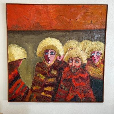 Vintage Midcentury Brutalist Art Parachicos 1963 Known Artist Joyce ...