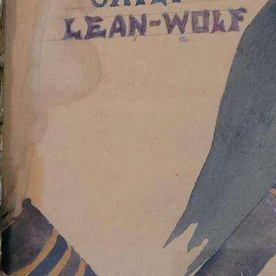 L88: Antique Original Watercolor of 'Chief Lean Wolf' signed C.H ...