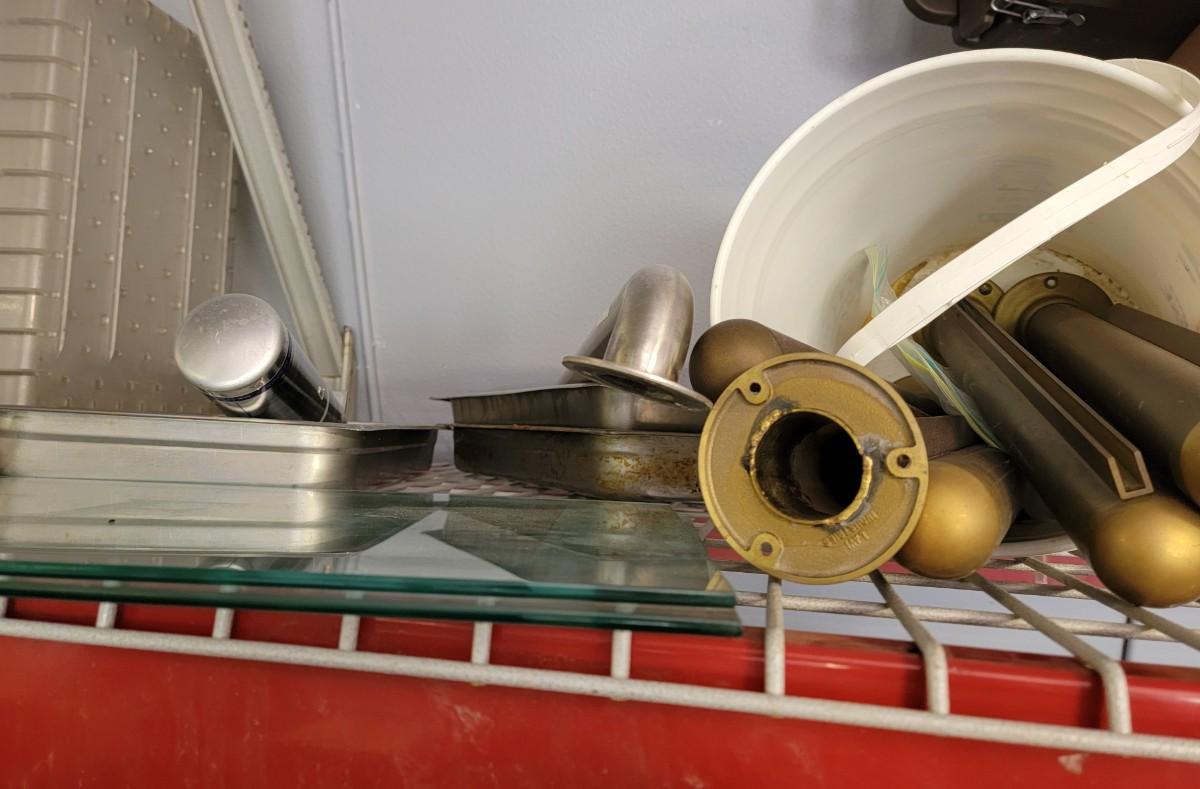 Stainless Steel Pans, water filter & dividers for glass stand ...