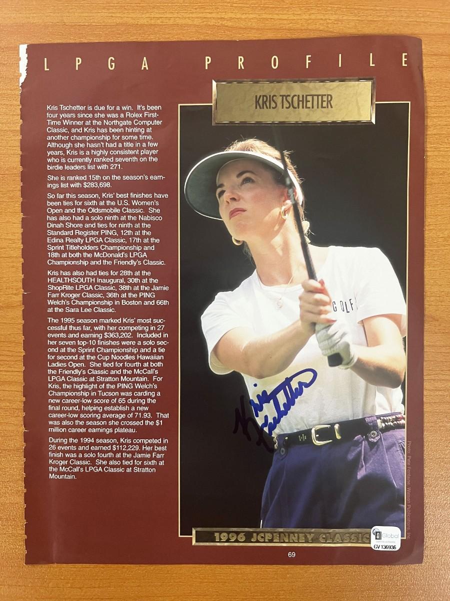 Kris Tschetter signed LGPA profile page | EstateSales.org