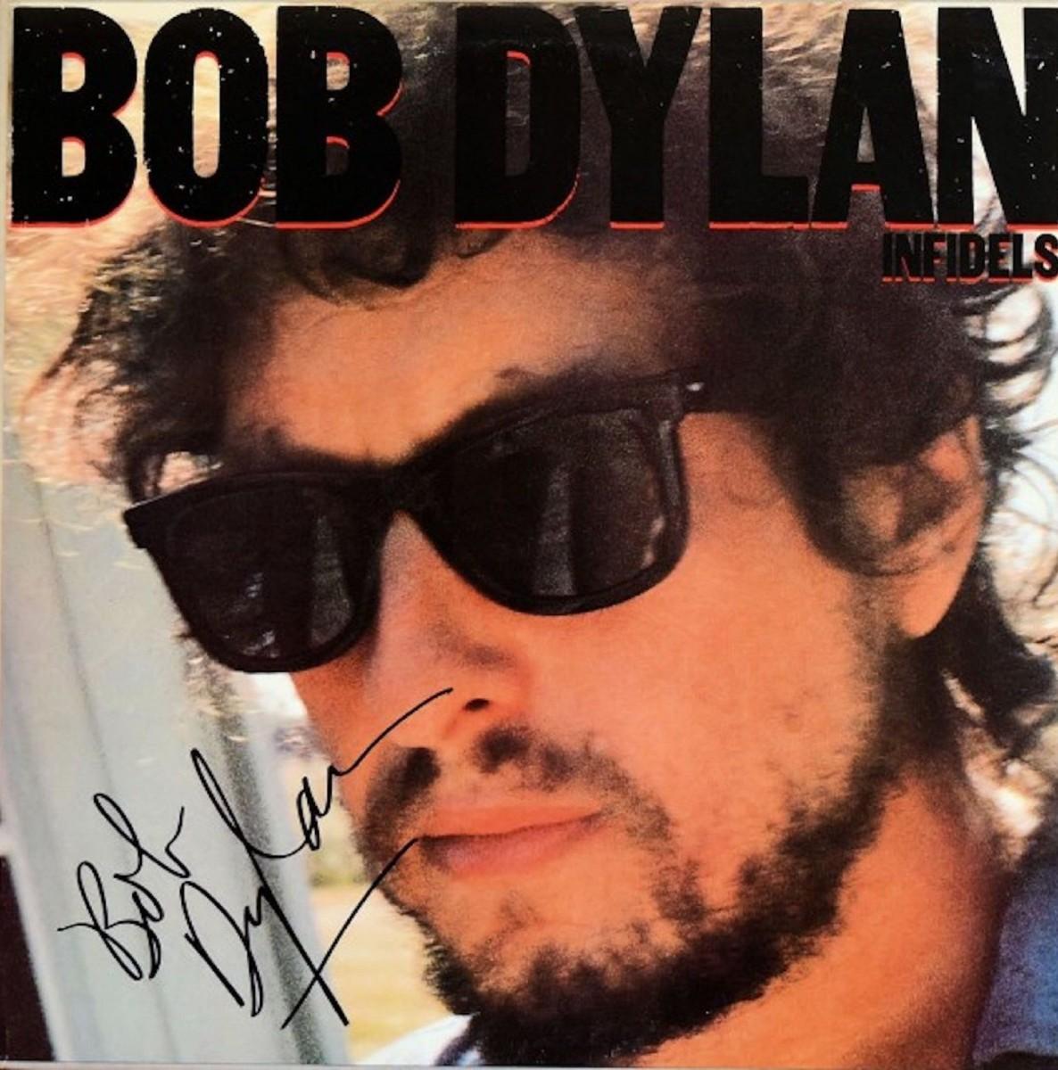 Bob Dylan Infidels signed album | EstateSales.org