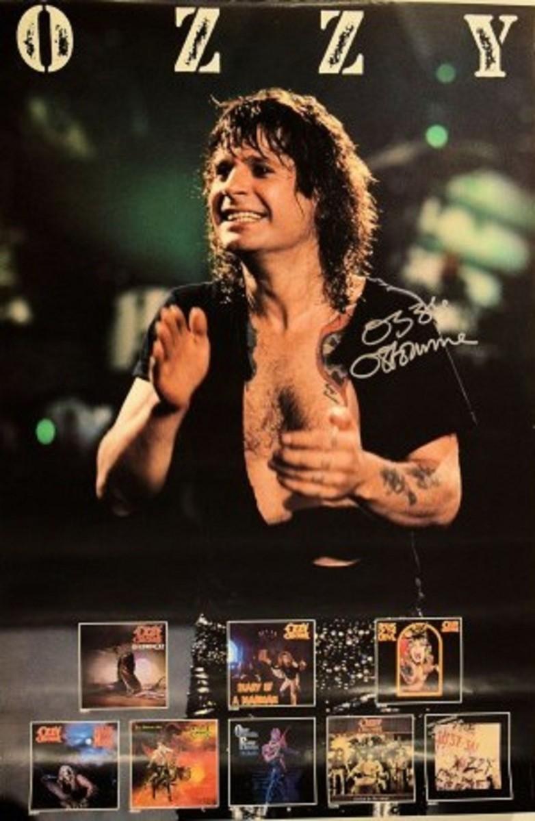 Ozzy Osbourne signed promo poster | EstateSales.org