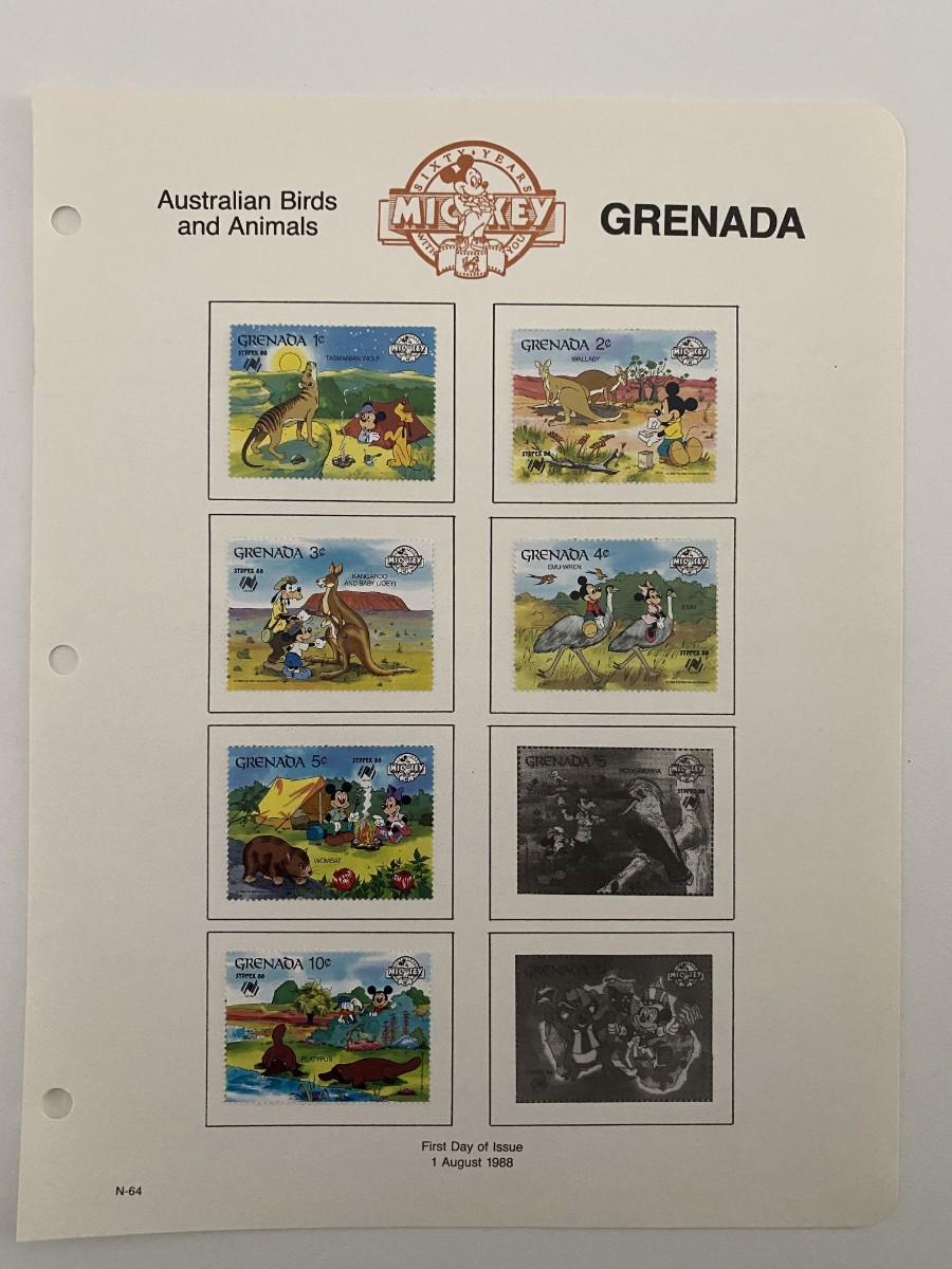 Walt Disney Mickey & Friends Australian Birds and Animals Stamp Sheet ...