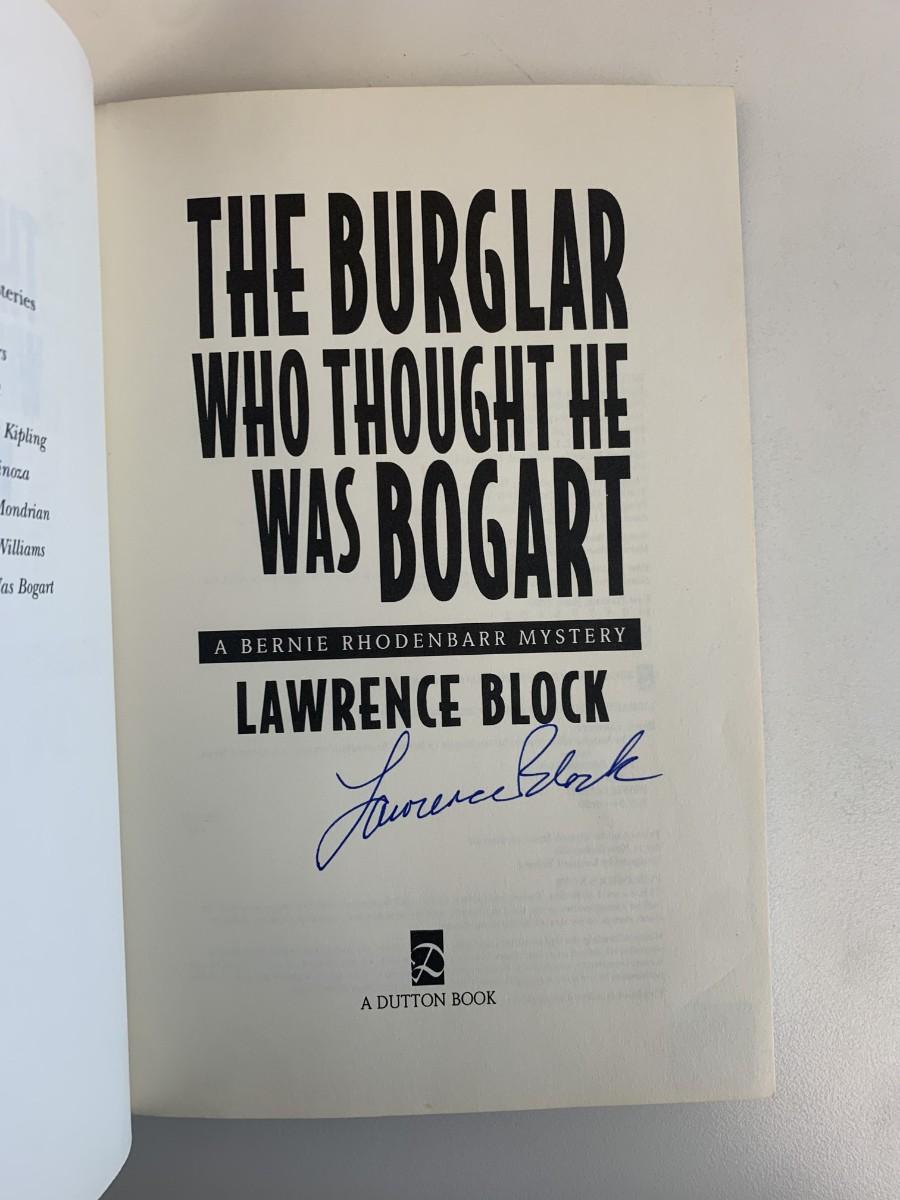 The Burglar Who Thought He Was Bogart Lawrence Block signed book ...