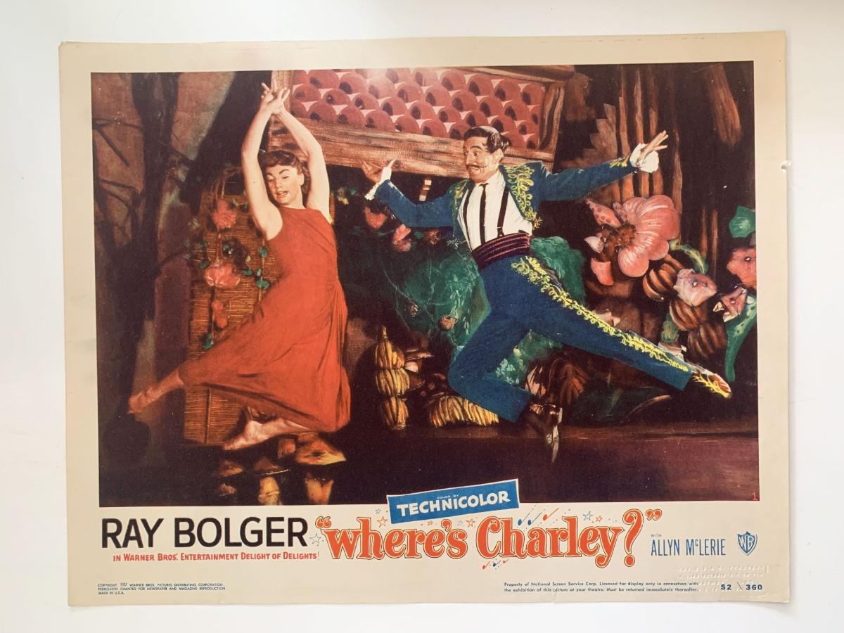 "Where's Charley? original 1952 vintage lobby card". 11x14 inches ...