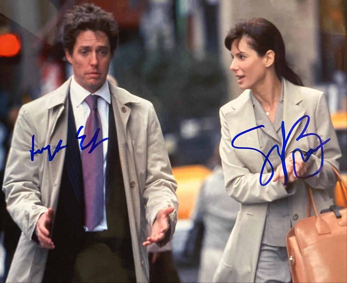 Two Weeks Notice Hugh Grant and Sandra Bullock signed movie photo ...