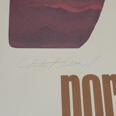 L177: Double Hand Signed Norma Andraud Lithograph | EstateSales.org