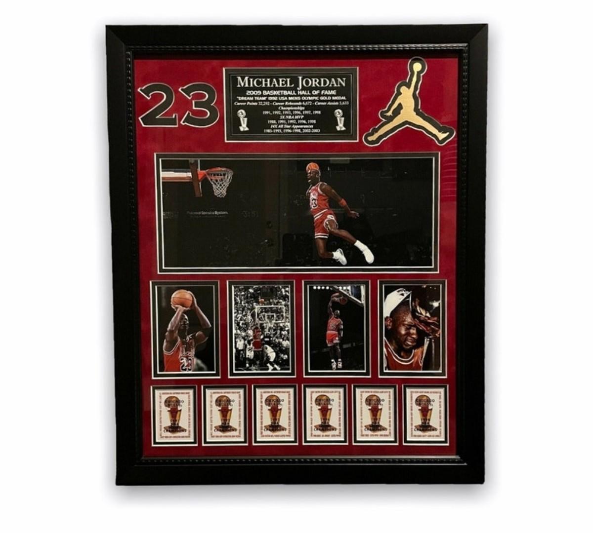 MICHAEL JORDAN SIGNED DISPLAY HALL OF FAMER PLAQUE | EstateSales.org