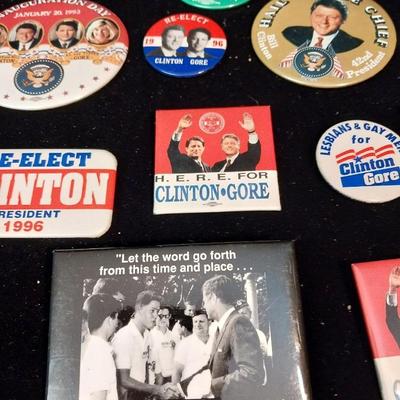 CLINTON & GORE POLITICAL PINS | EstateSales.org