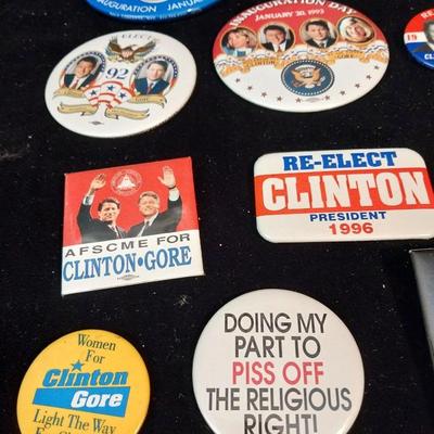 CLINTON & GORE POLITICAL PINS | EstateSales.org
