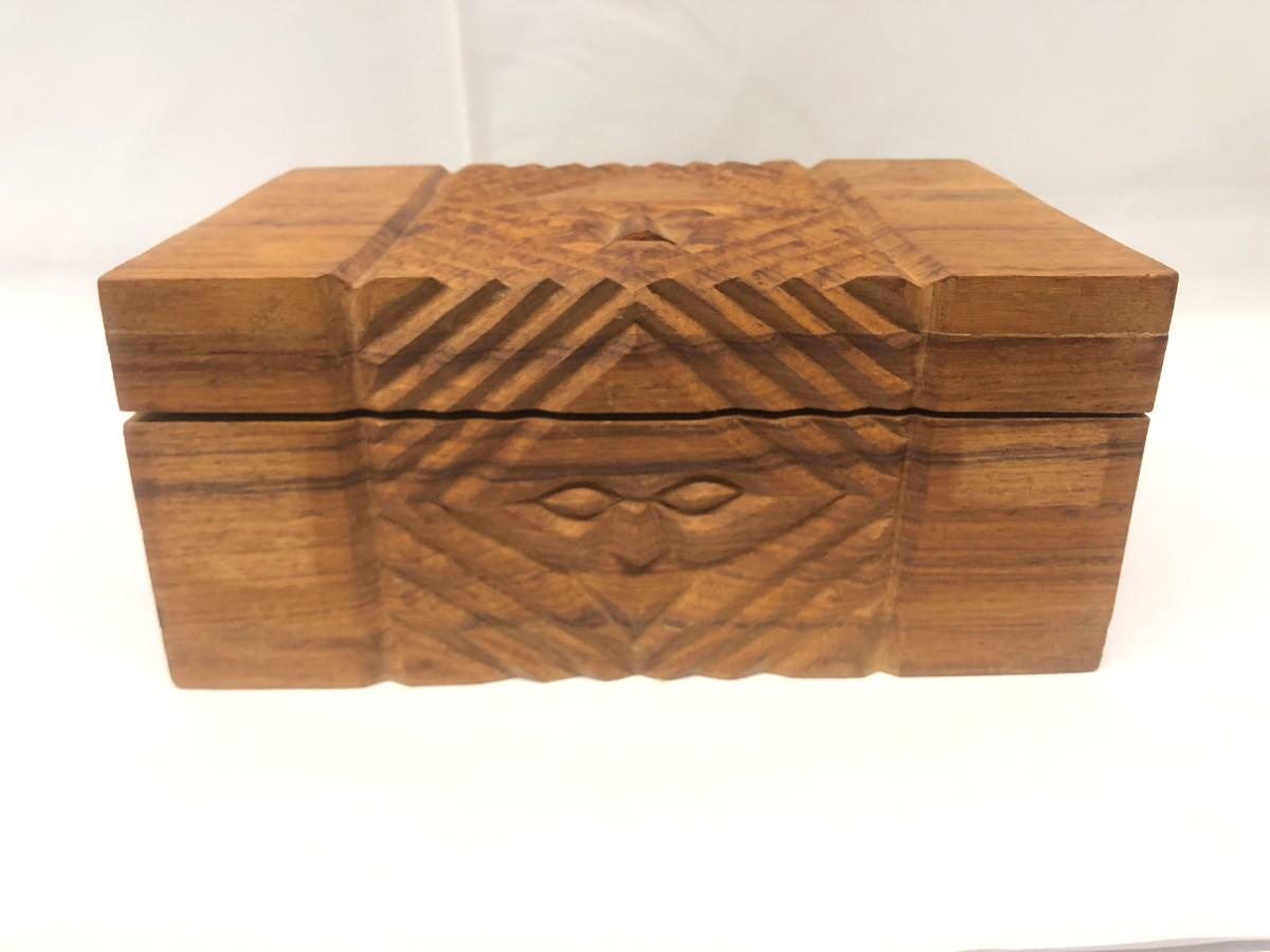 South African Hand Carved Trinket Ritual Box | EstateSales.org