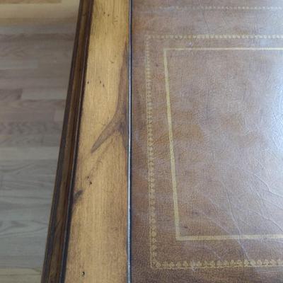 Sligh Mid Century Executive Office Desk with Leather Inlay Top ...