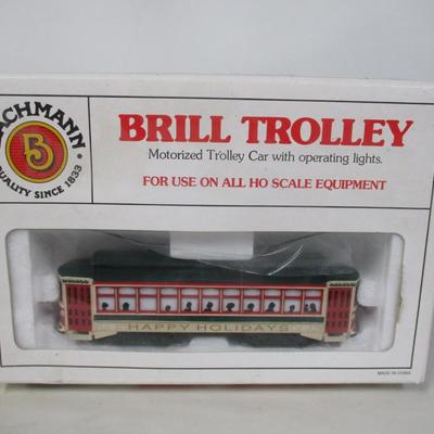 Bachmann HO Scale BRILL Trolley "Happy Holidays" | EstateSales.org