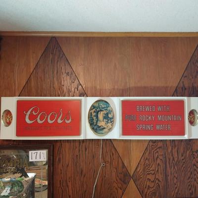 LARGE LIGHTED COORS BEER SIGN | EstateSales.org