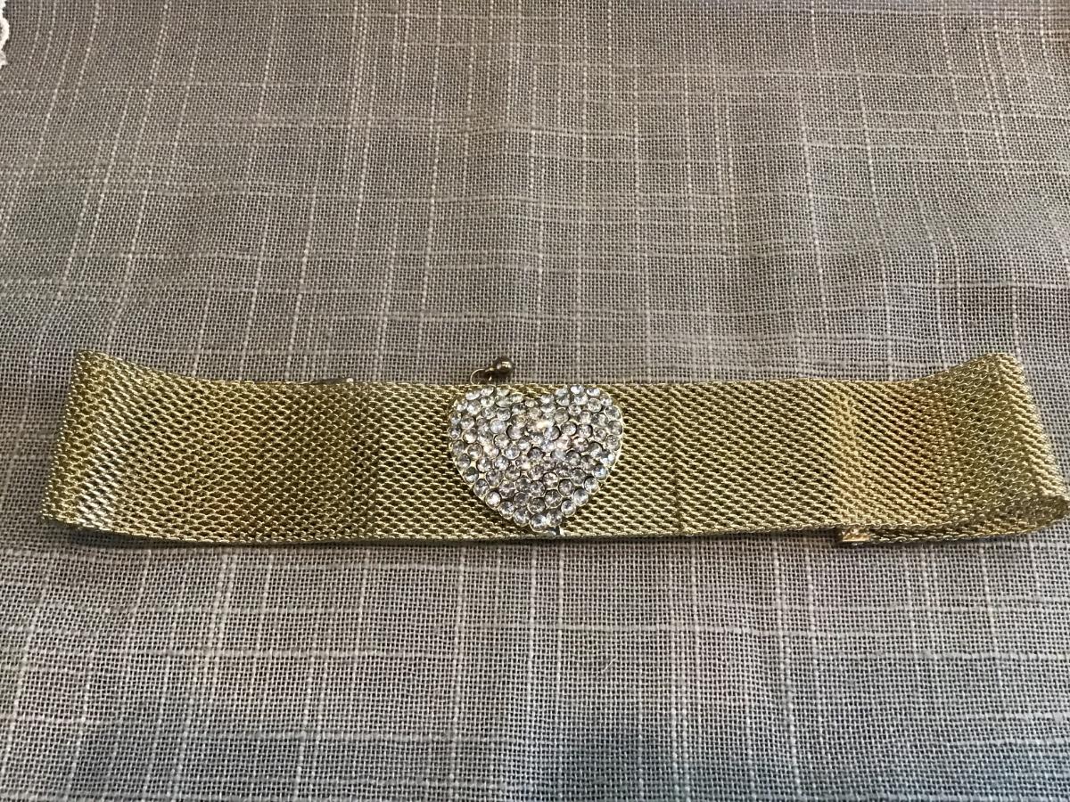 Vintage Mesh Heart Choker Necklace | EstateSales.org