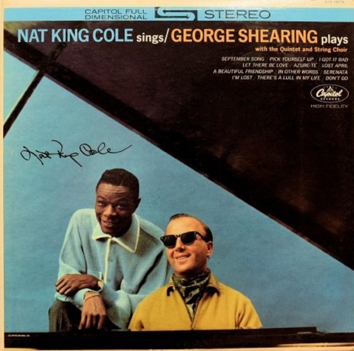 Nat King Cole signed Nat King Cole Sings/George Shearing Plays album ...