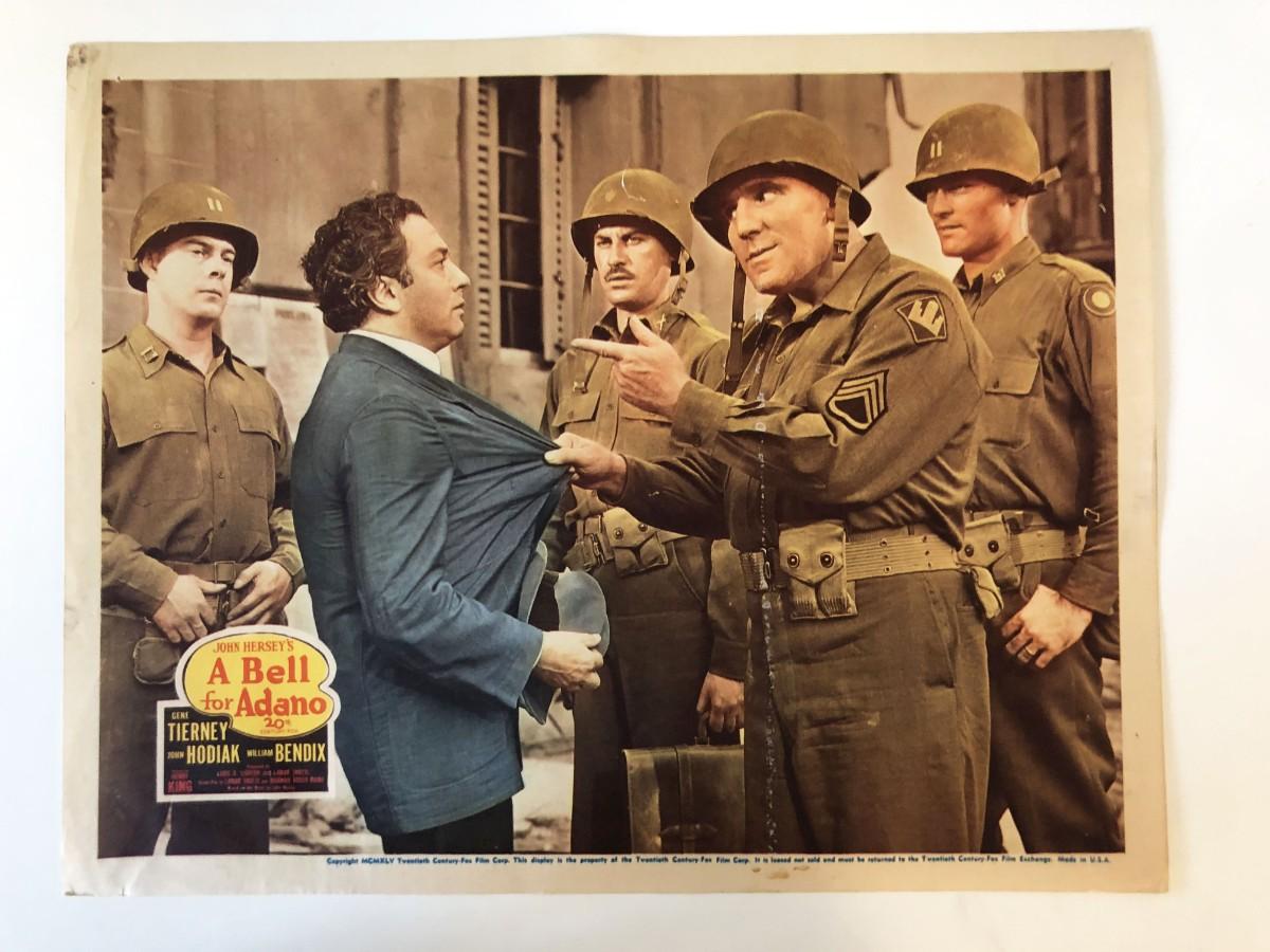 A Bell for Adano original 1945 vintage lobby card on heavy card stock ...