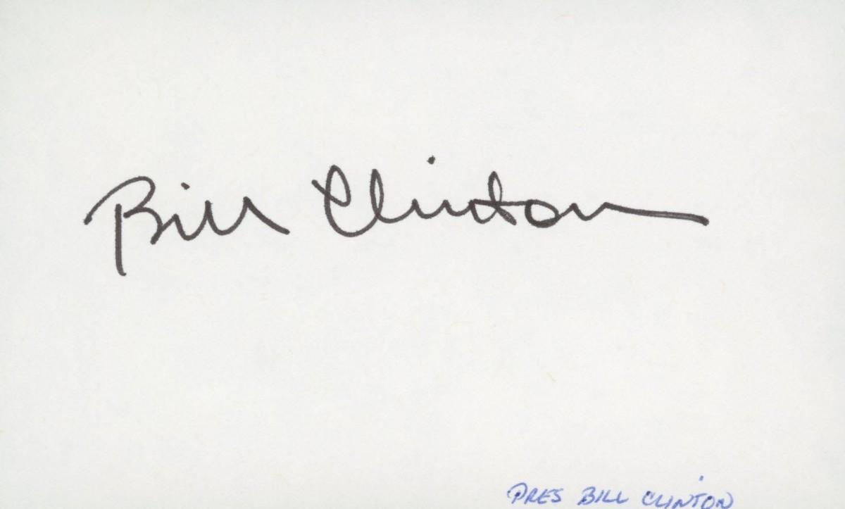 Bill Clinton signature cut. GFA Authenticated | EstateSales.org