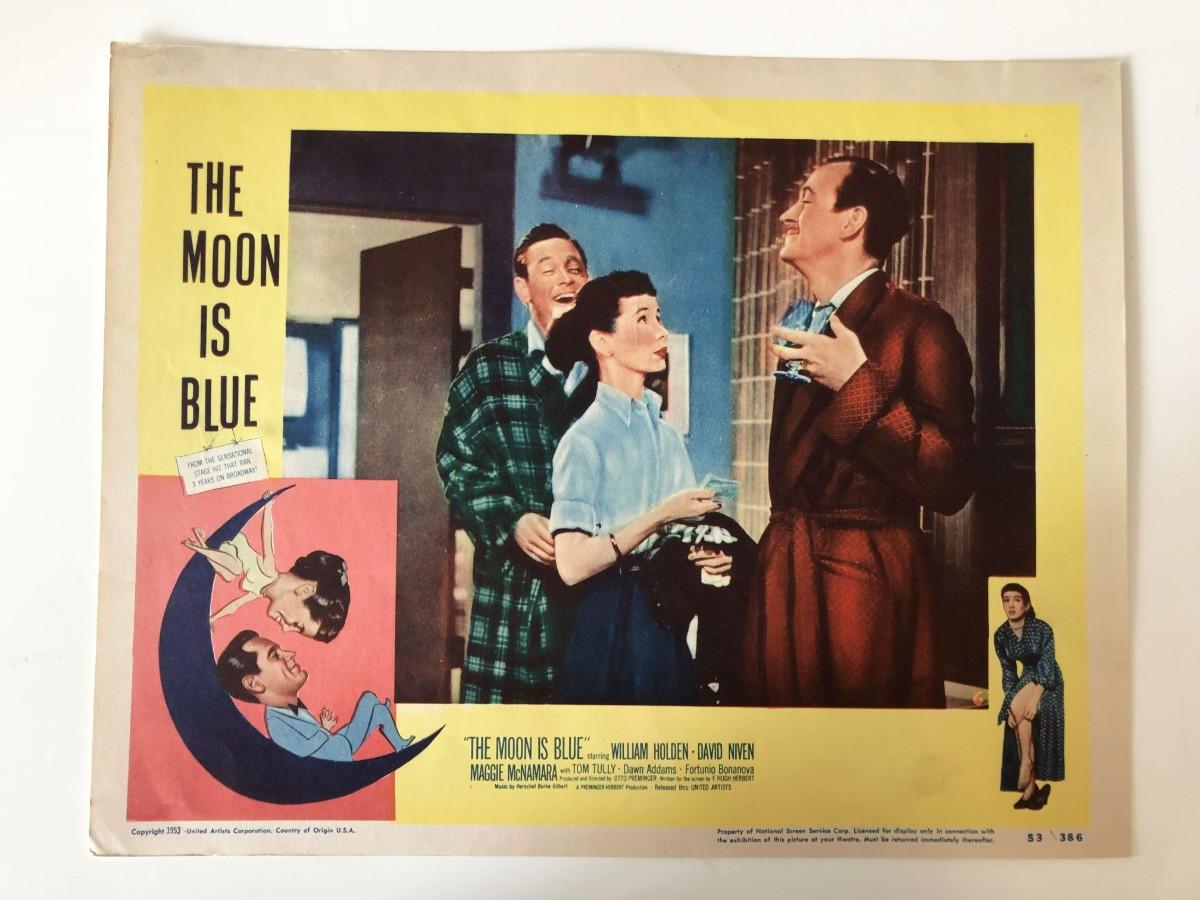 The Moon Is Blue original 1953 vintage lobby card on heavy card stock ...