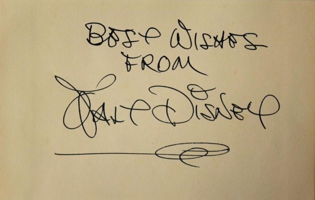 Walt Disney signature slip | EstateSales.org