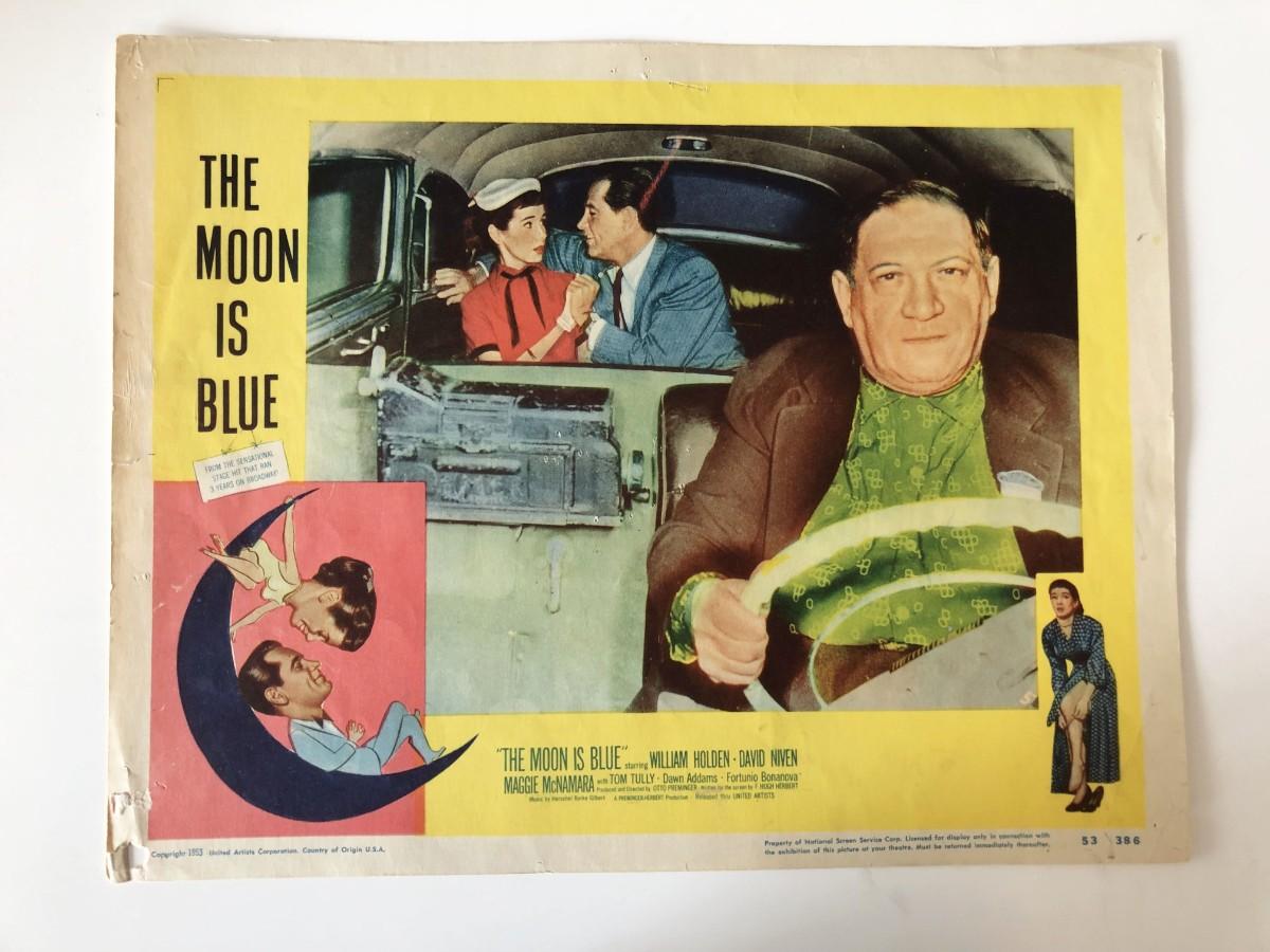 The Moon Is Blue original 1953 vintage lobby card on heavy card stock ...