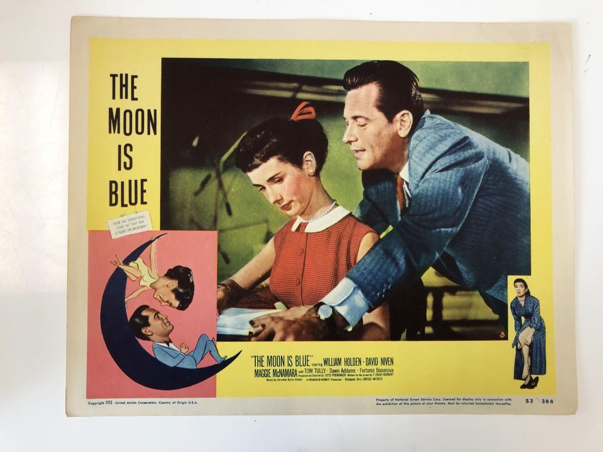 The Moon Is Blue original 1953 vintage lobby card on heavy card stock ...