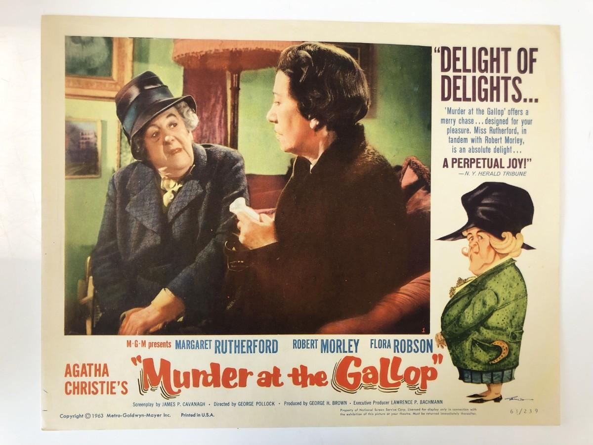 Murder at the Gallop original 1963 vintage lobby card on heavy card ...