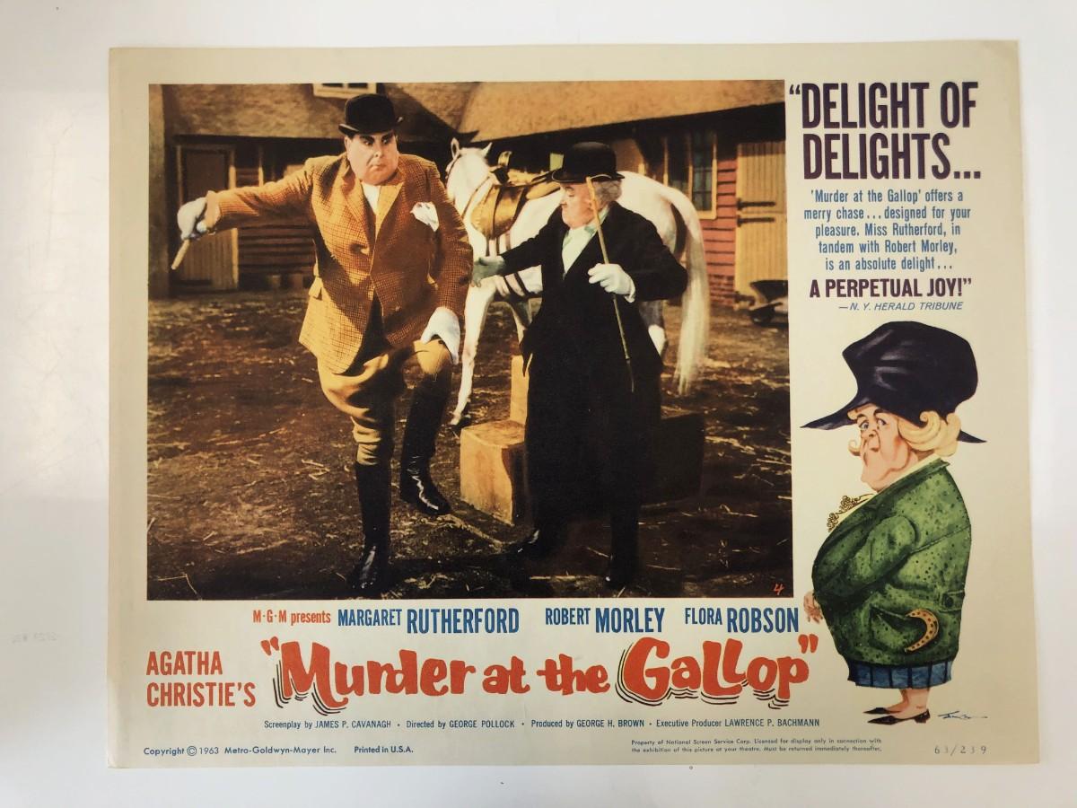Murder at the Gallop original 1963 vintage lobby card on heavy card ...